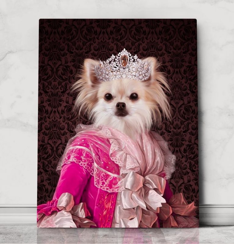 Princess Bella - Custom Pet Portrait - TinyFluffyPaws