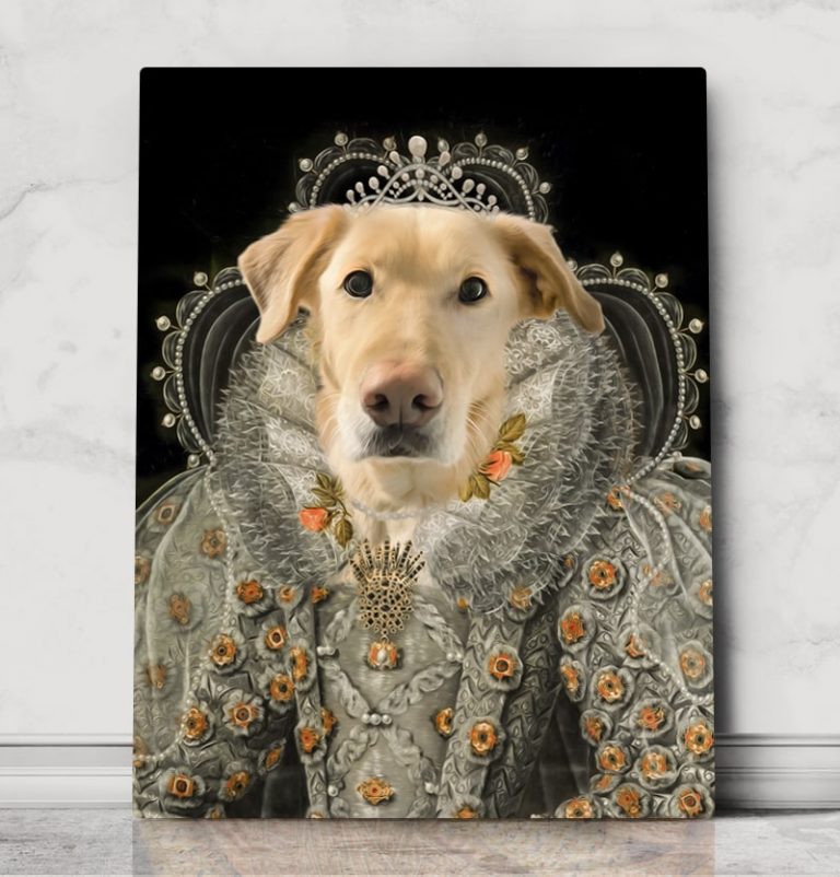 Princess Lily - Custom Pet Portrait - TinyFluffyPaws